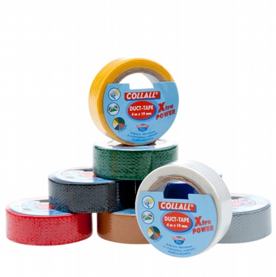 Textiel plakband rood 19mmx4m Collall - Deva