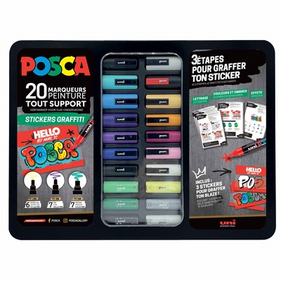 Posca koffer graffiti & stickers - Deva